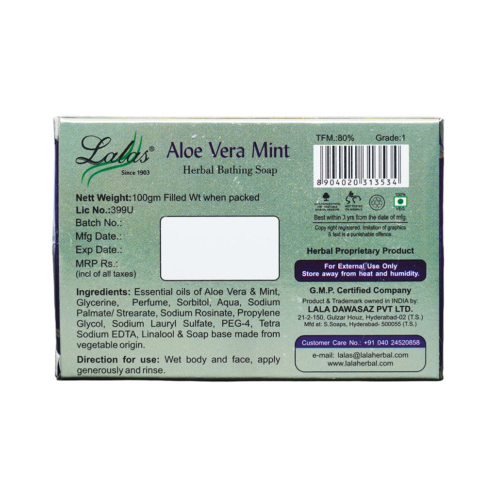 Aloe Vera Mint Soap – Lalas Herbal